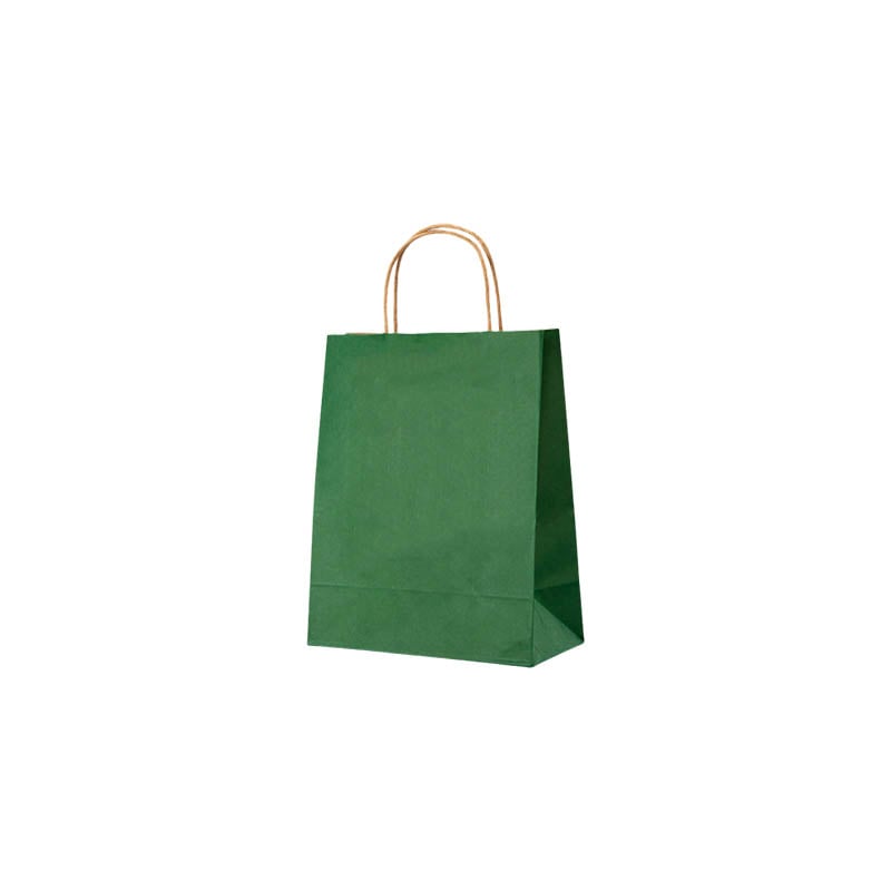 Mini Paper Bags Twisted Handles 150x210mm Dark Green - 50/Pack | ABZ ...
